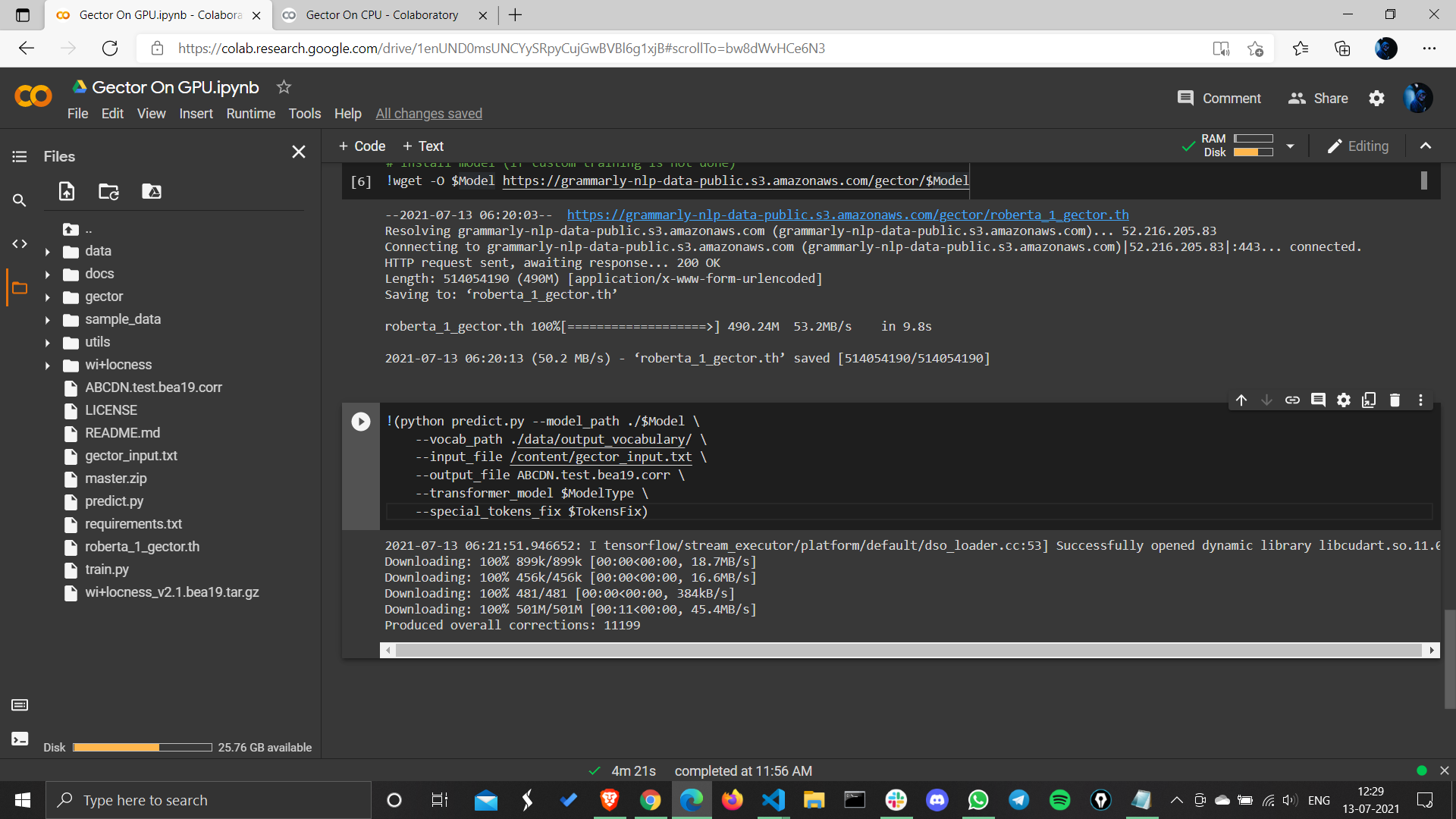 Gector on CPU · Issue #115 · grammarly/gector · GitHub
