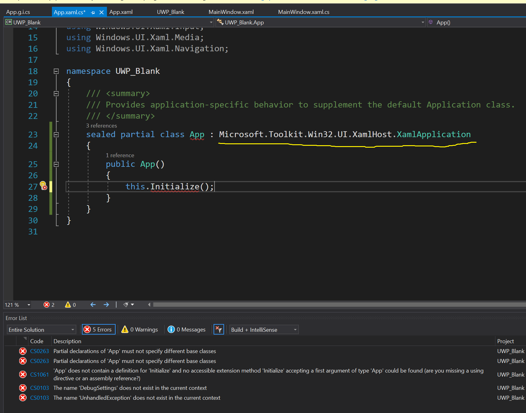 XAML Islands - Instructions for Sample WPF/UWP app do not work. · Issue #289 · MicrosoftDocs ...