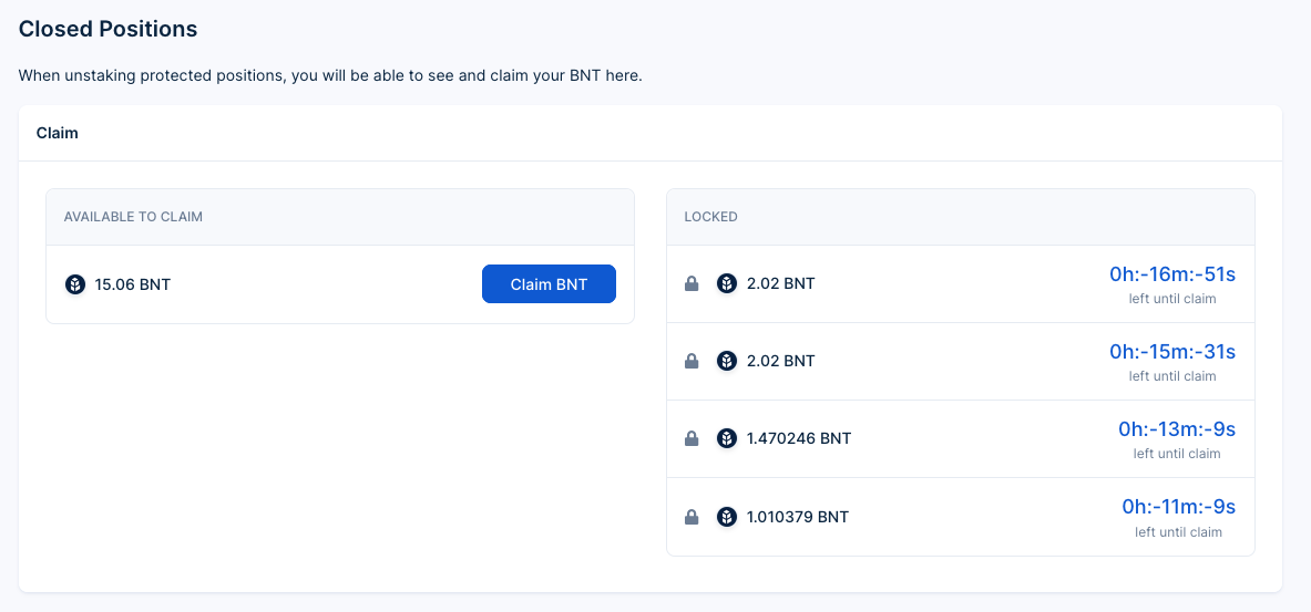 Claim Bnt Does Not Move Over Once Countdown Is Done · Issue 632 · Bancorprotocol Webapp · Github
