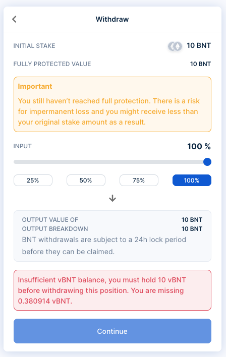 unstake bnt position - not updating vBNT balance on frontend · Issue #752 · bancorprotocol ...