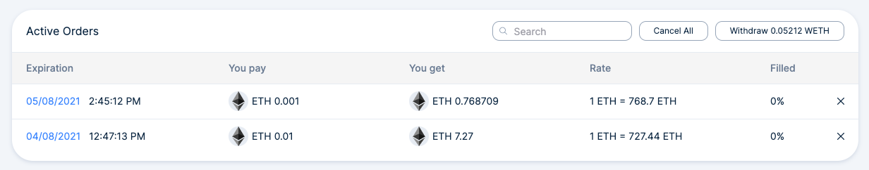 Limit Order Table allways shows ETH · Issue #224 · bancorprotocol/webapp-v2 · GitHub