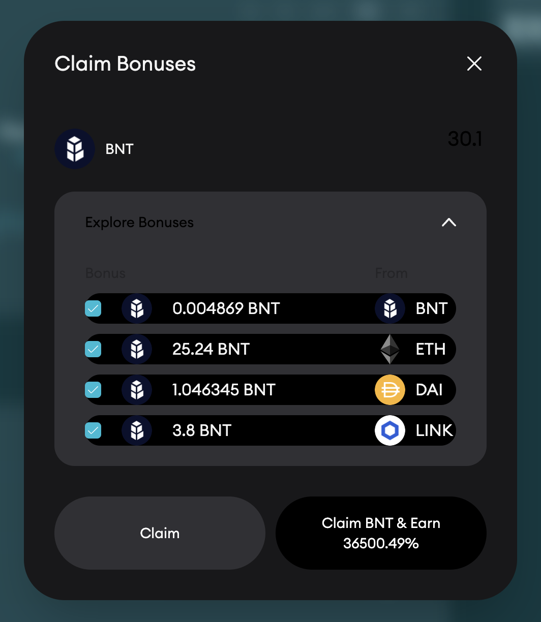 Bonus Modal Darkmode · Issue #249 · bancorprotocol/webapp-v3 · GitHub