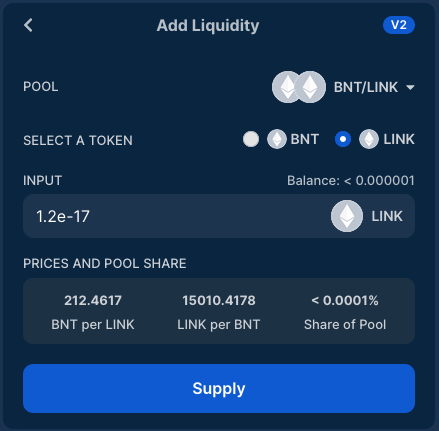 Remove all liquidity for small numbers · Issue #3 · bancorprotocol/webapp · GitHub