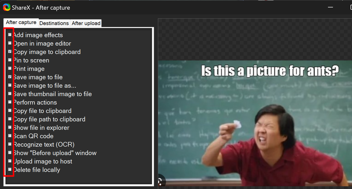 Check mark is not visible enough in After Capture · Issue #6864 · ShareX/ShareX · GitHub