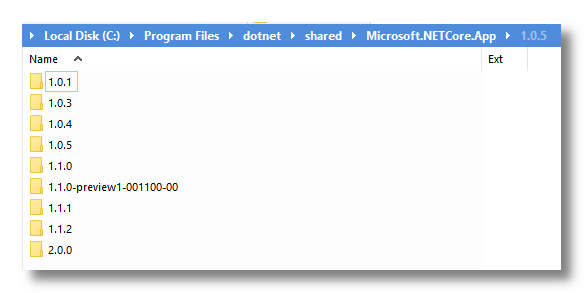 Error:The specified framework 'Microsoft.NETCore.App', version '1.0.5' was not found. · Issue ...