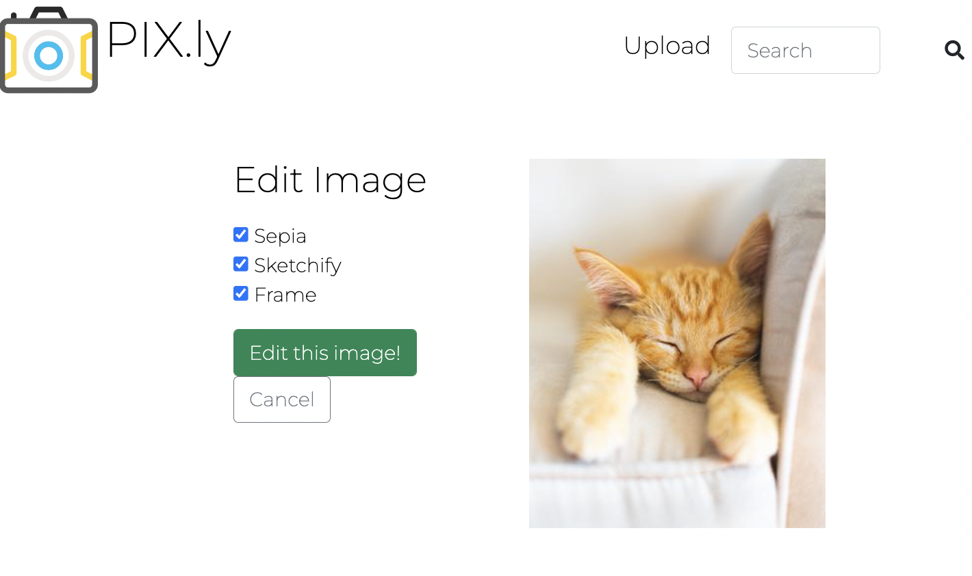 GitHub - anita-lee/pixly: Photo Editor App built with Flask. Images stored on AWS S3 Cloud Services.