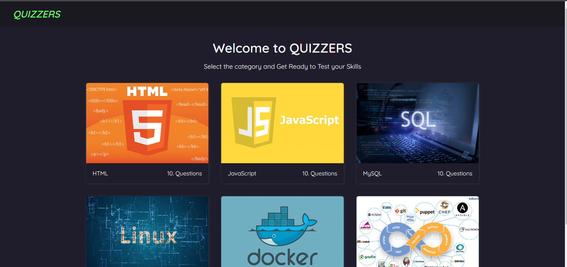 GitHub - srv-pranjal/quizzers: A Web based Quiz Application for Developers to play along while ...