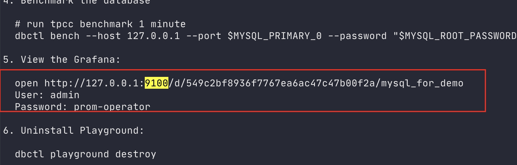 [BUG] dbctl playground cluster monitor is not accessible · Issue #520 · apecloud/kubeblocks · GitHub