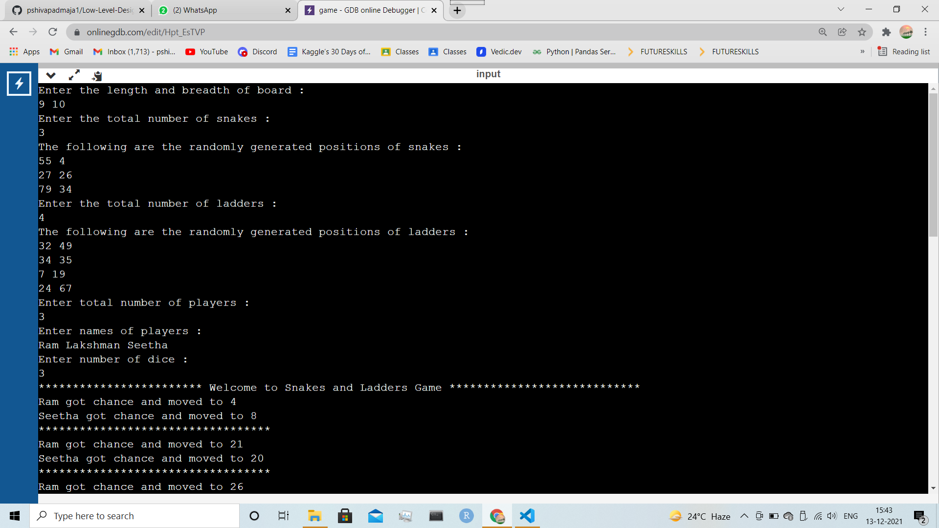 GitHub - pshivapadmaja1/Low-Level-Design---Snakes-and-Ladders-Game