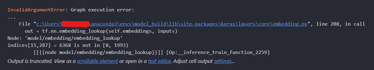 Invalidargumenterror Graph Execution Error Ndices 15287 6368 Is Not In 0 1993 · Issue