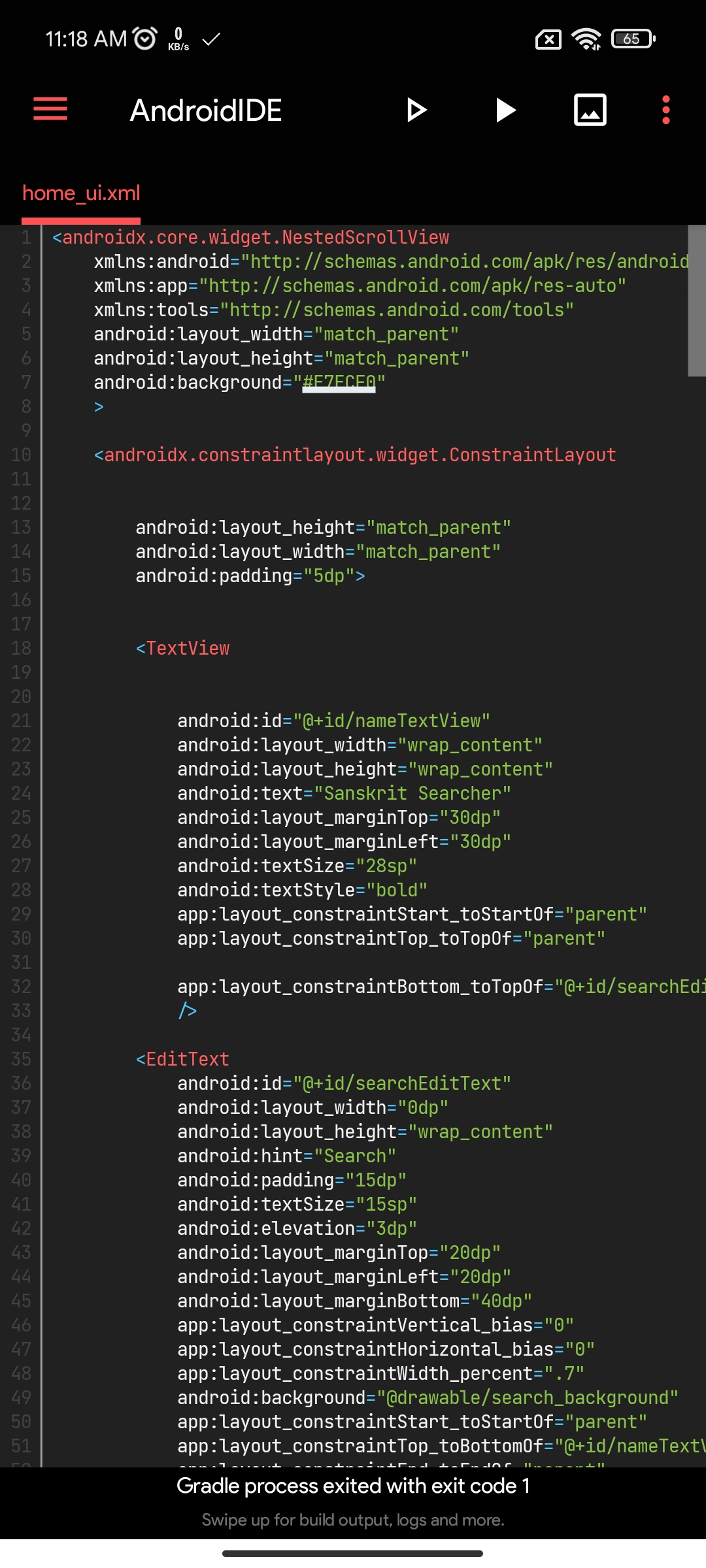 [BUG] Layout Preview showing error codes · Issue #37 · AndroidIDEOfficial/AndroidIDE · GitHub
