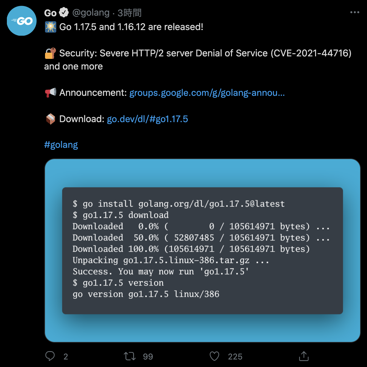 Go 1.17.5 and 1.16.12 has been released · Issue #207 · go-nv/goenv · GitHub