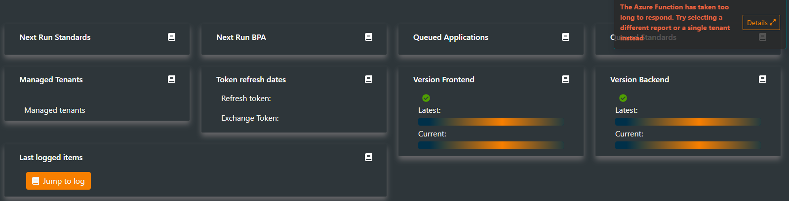 Errors while loading / performance issues · Issue #1064 · KelvinTegelaar/CIPP · GitHub