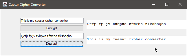 GitHub - tkesici/Caesar-Cipher-Encryption: Caesar encryption/decryption ...