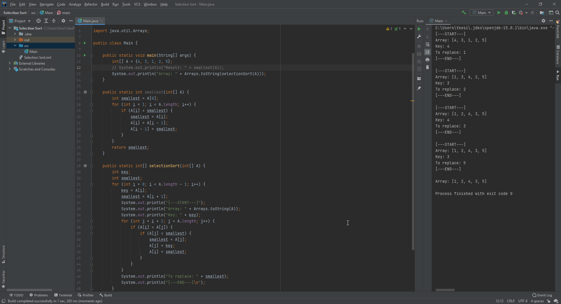 GitHub - tkesici/Selection-Sort
