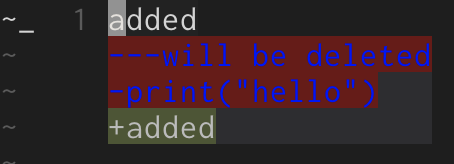 Can't understand the hunk which delete lines with prefix `--` properly · Issue #782 · airblade ...
