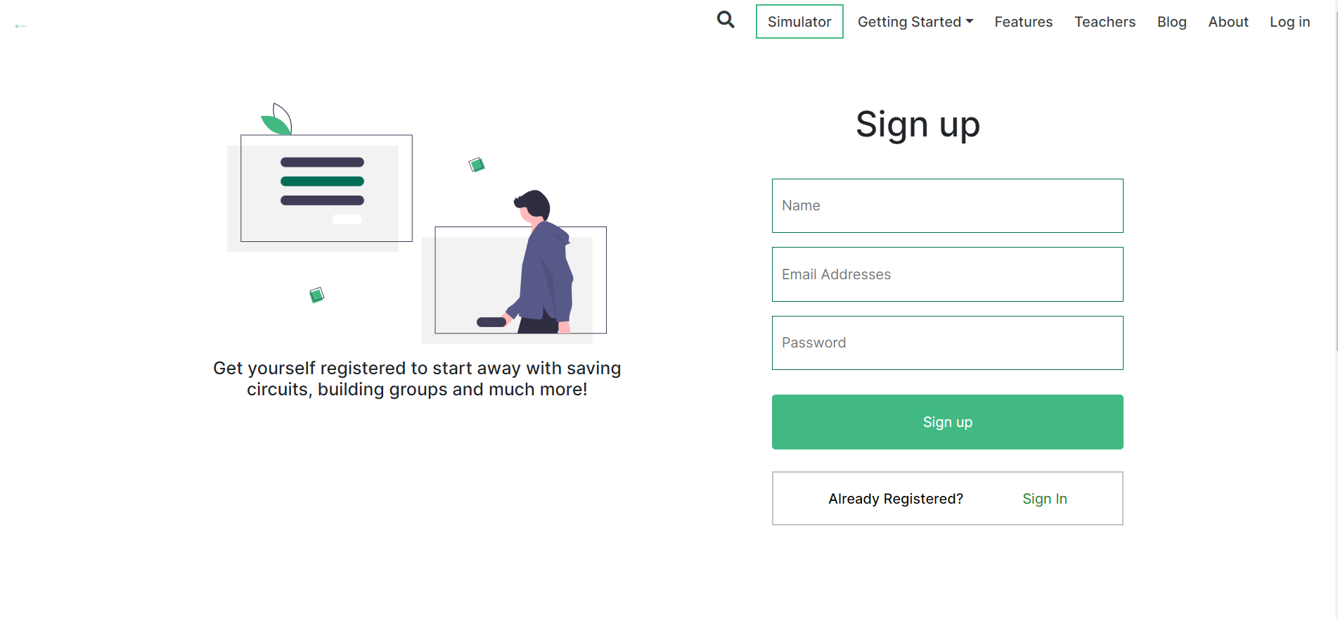 ui: sign-up page revamp · Issue #3635 · CircuitVerse/CircuitVerse · GitHub