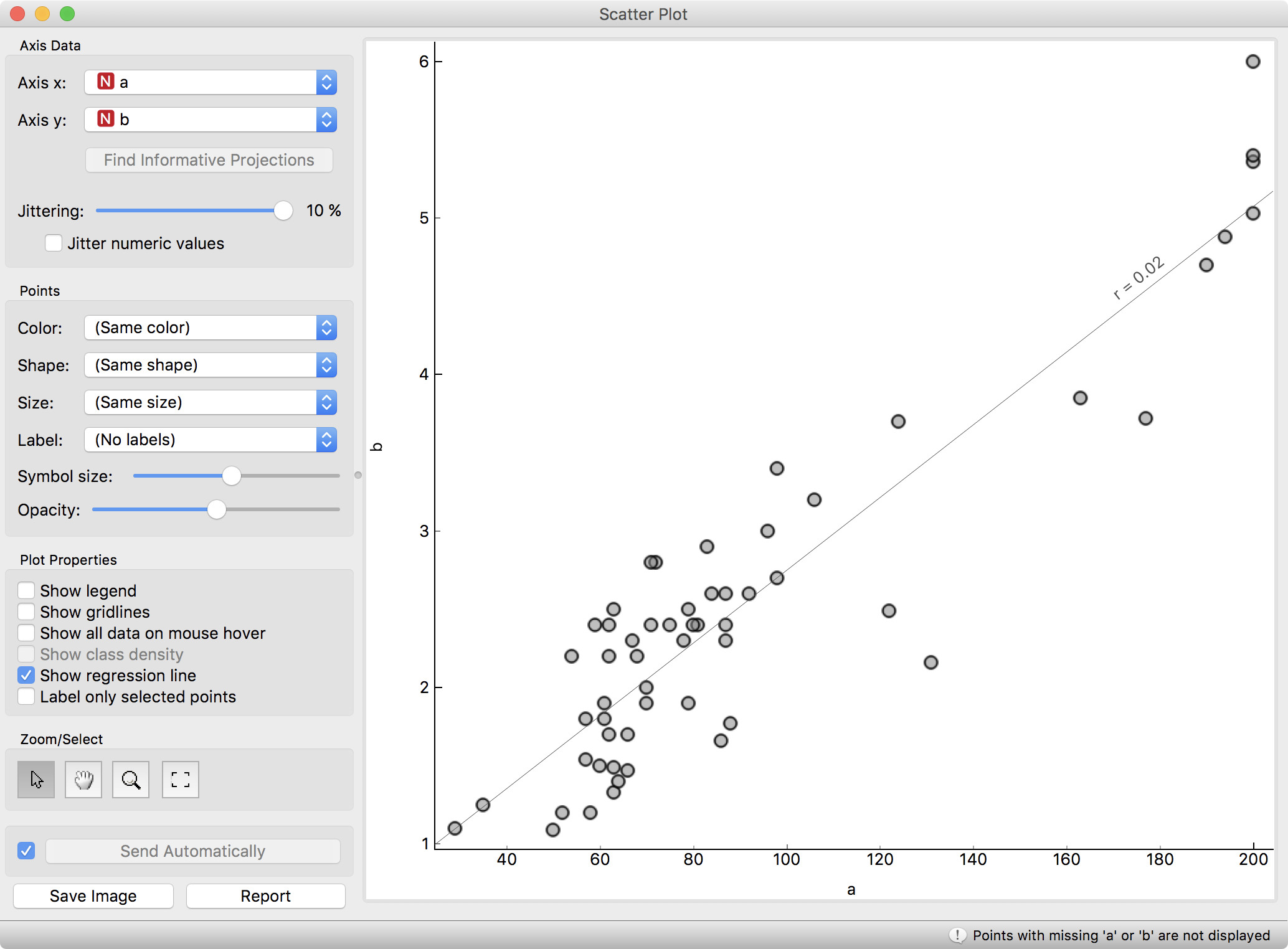 Scatterplots reports wrong r · Issue #2700 · biolab/orange3 · GitHub