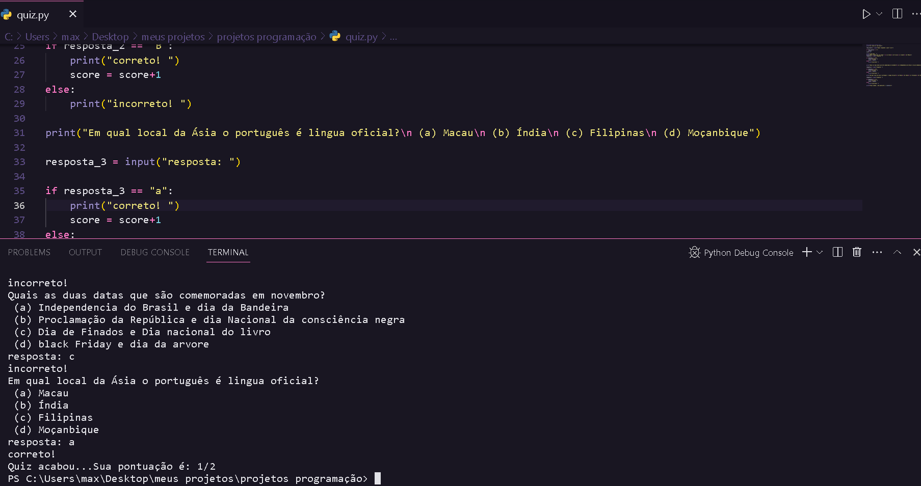 GitHub - maxxmiliano/-quiz-python: mini quiz