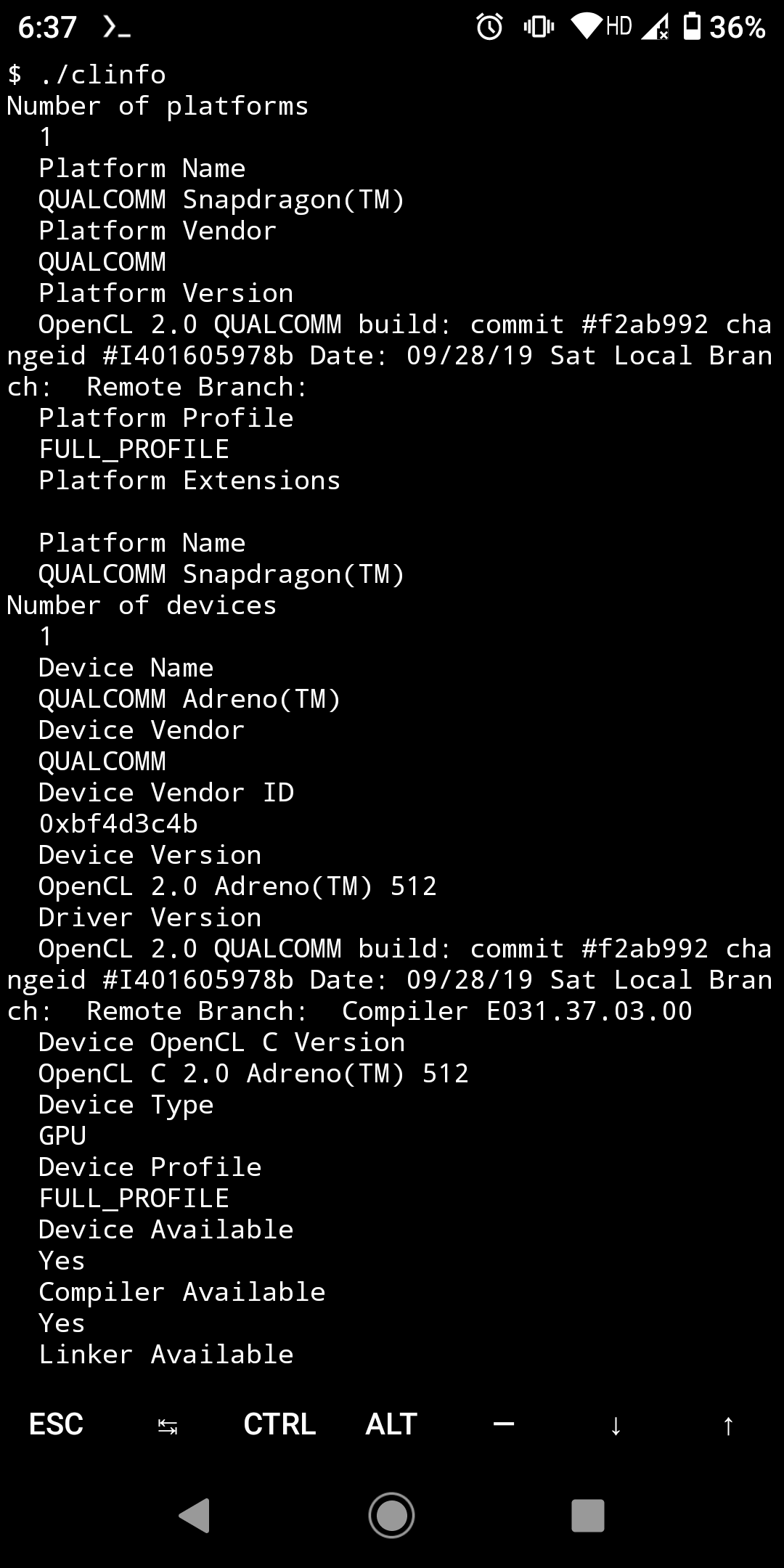 Qualcomm Adreno TM 514 GPU OpenCL problem · Issue #868 · ARM-software/ComputeLibrary · GitHub