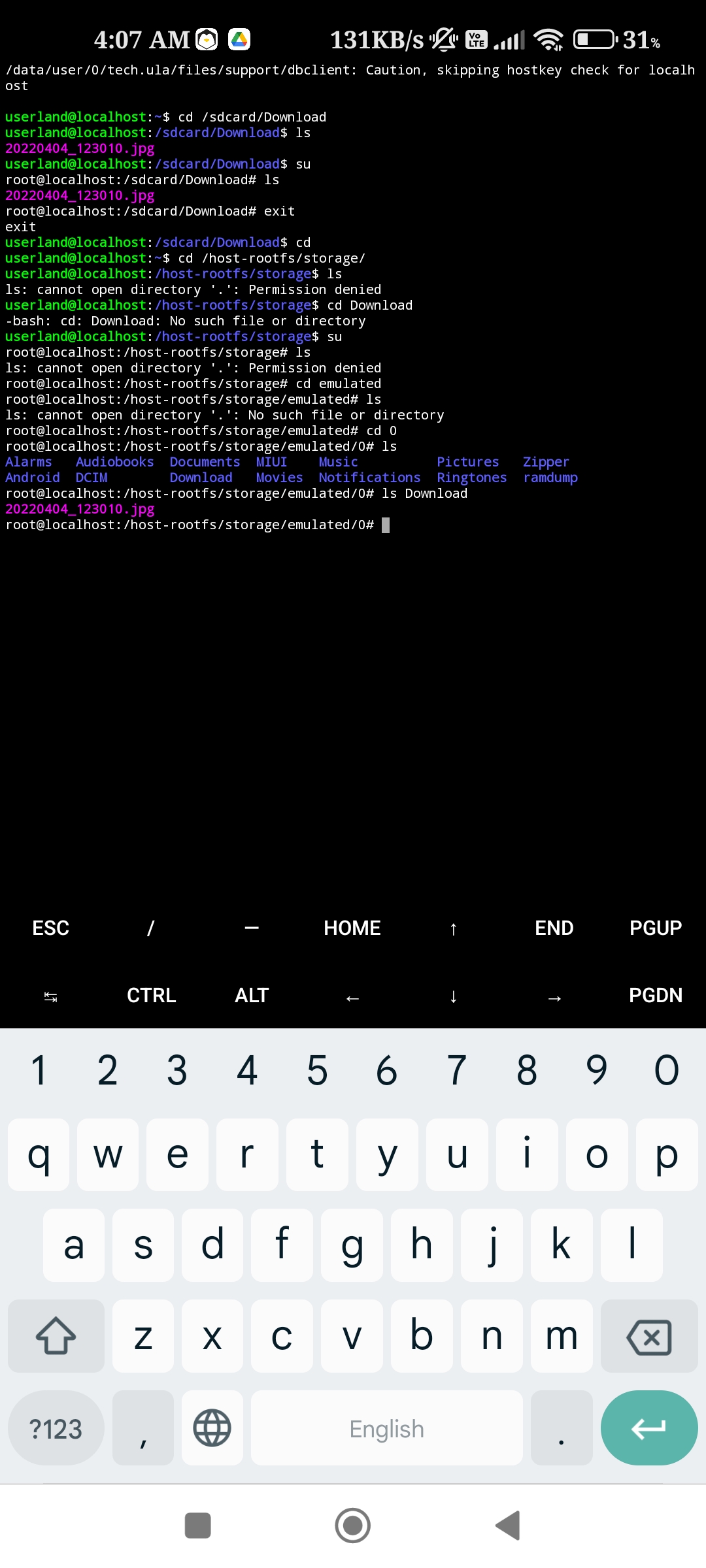 Bug report - [It Can't Access Sdcard Fully] · Issue #1591 · CypherpunkArmory/UserLAnd · GitHub