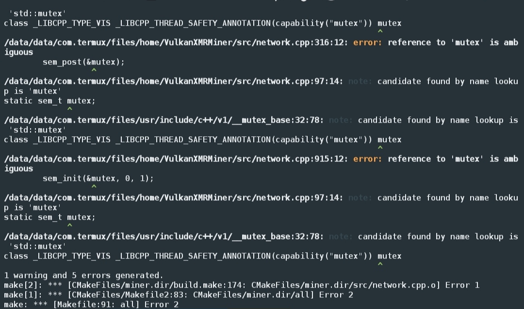 Error No Type Named Semwait In Namespace Std · Issue 27 · Enercvulkanxmrminer · Github