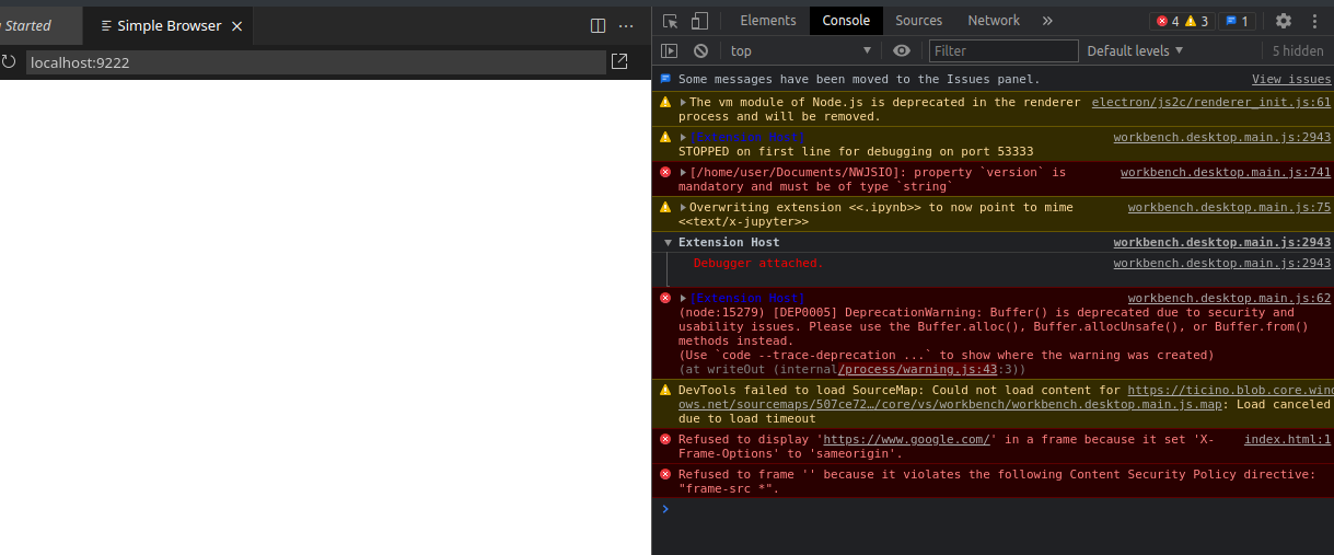 Simple Browser not working · Issue #127141 · microsoft/vscode · GitHub