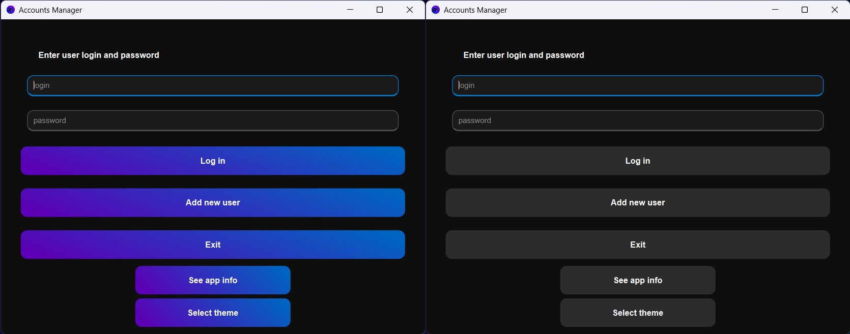 GitHub - music-soul1-1/AccountsManager: C++ account manager