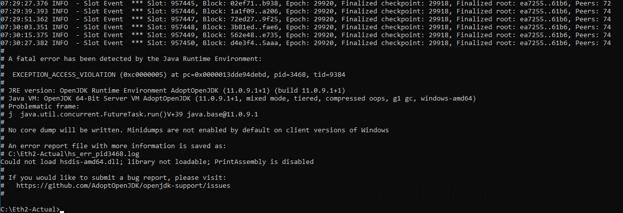 Repeated crash and corruption on Windows · Issue #3858 · Consensys/teku · GitHub