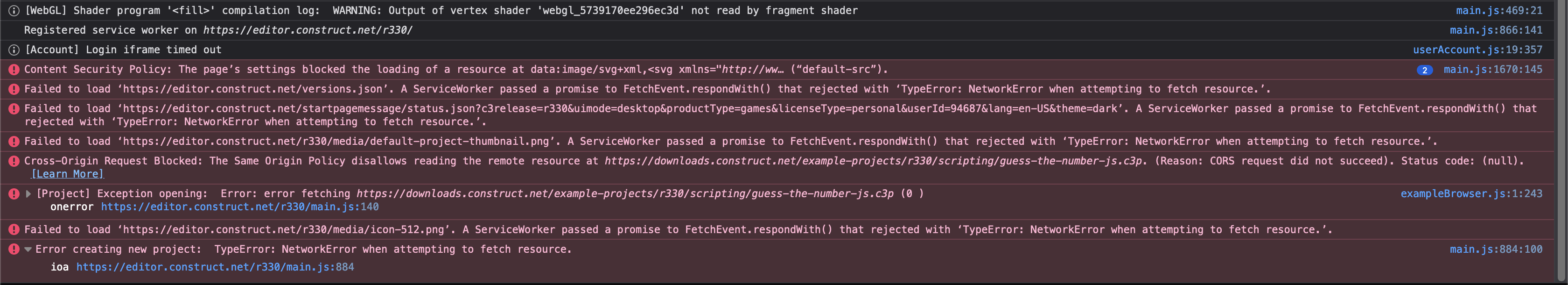 Cannot work offline with project above free limits · Issue #6510 · Scirra/Construct-bugs · GitHub