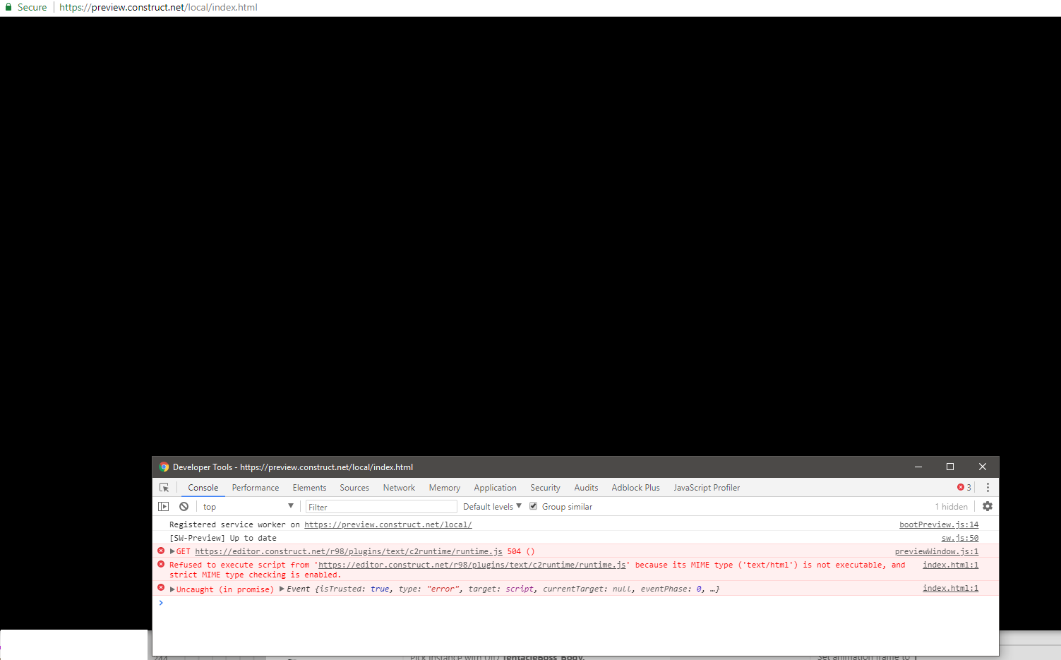 No repro Uncaught (in promise) · Issue #1592 · Scirra/Construct-bugs · GitHub