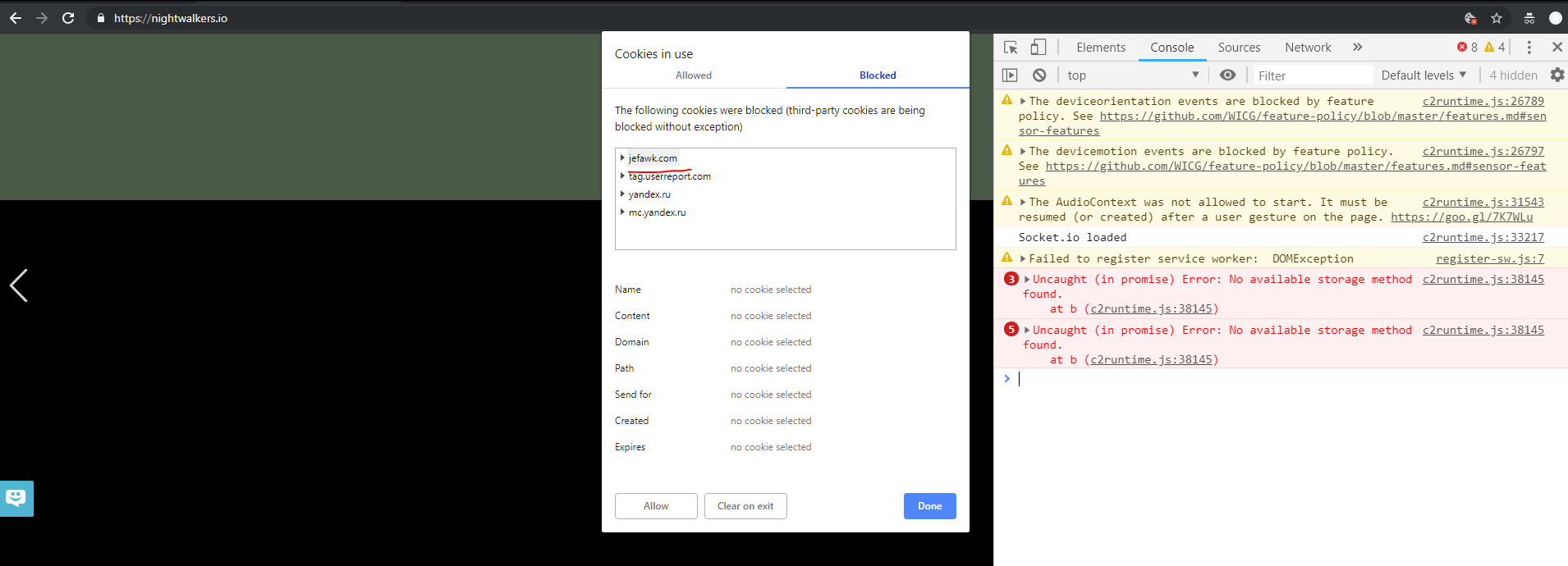 Blocking cookies crashes local storage and the game · Issue #2615 · Scirra/Construct-bugs · GitHub