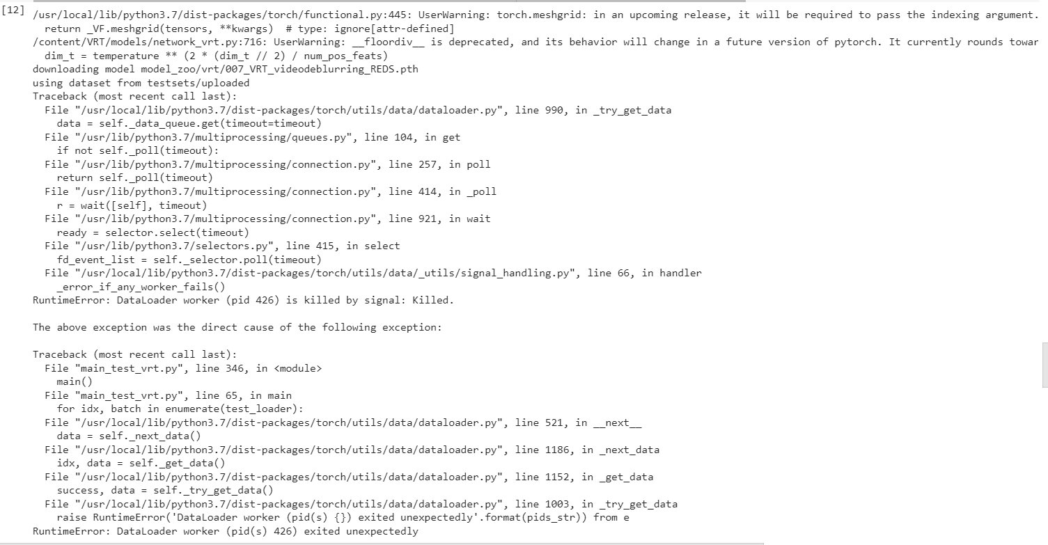 Runtimeerror Dataloader Worker Pids 426 Exited Unexpectedly · Issue 19 · Jingyunliangvrt 6277