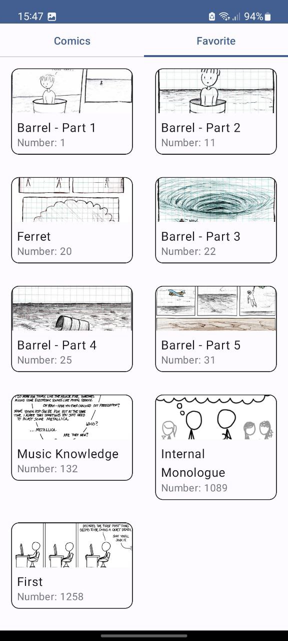 Github Paulmak Del Xkcd Mobile App Mobile Application For Xkcd Comics