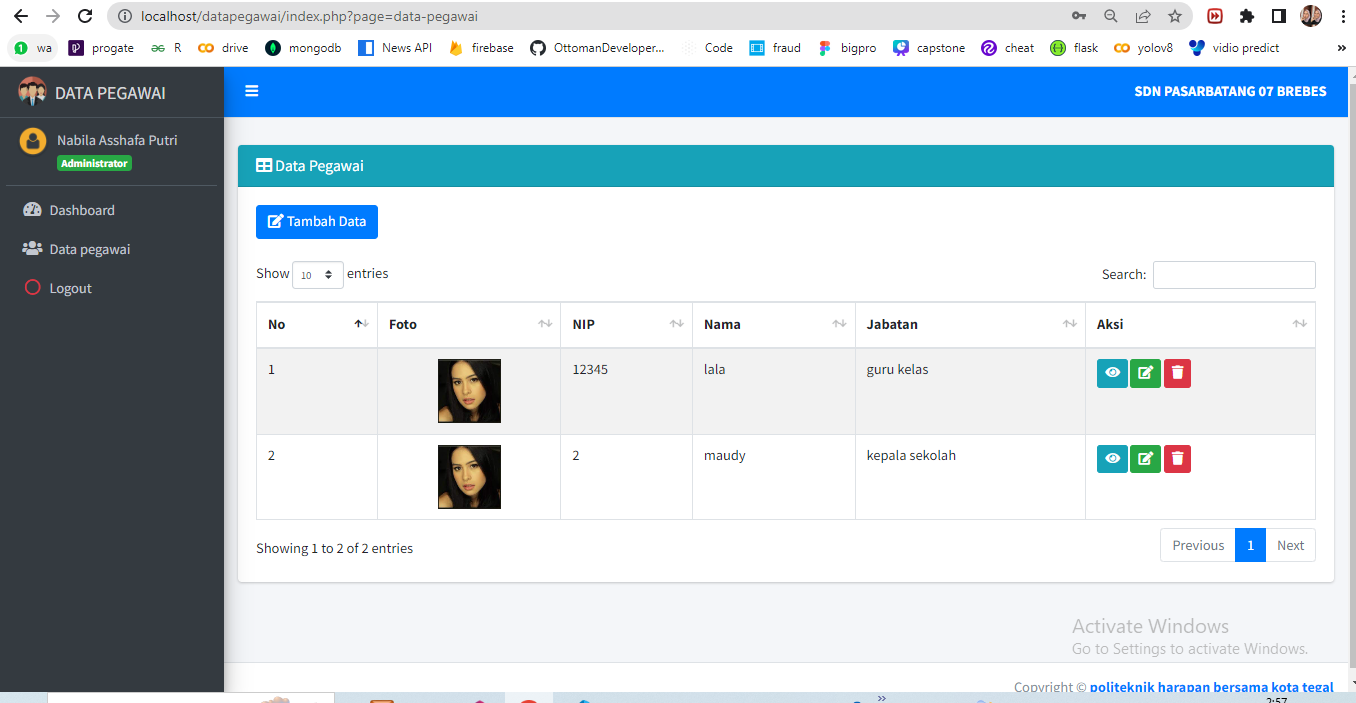 GitHub - nabilaass/Website-CRUD-Pegawai: Website CRUD data pegawai ...
