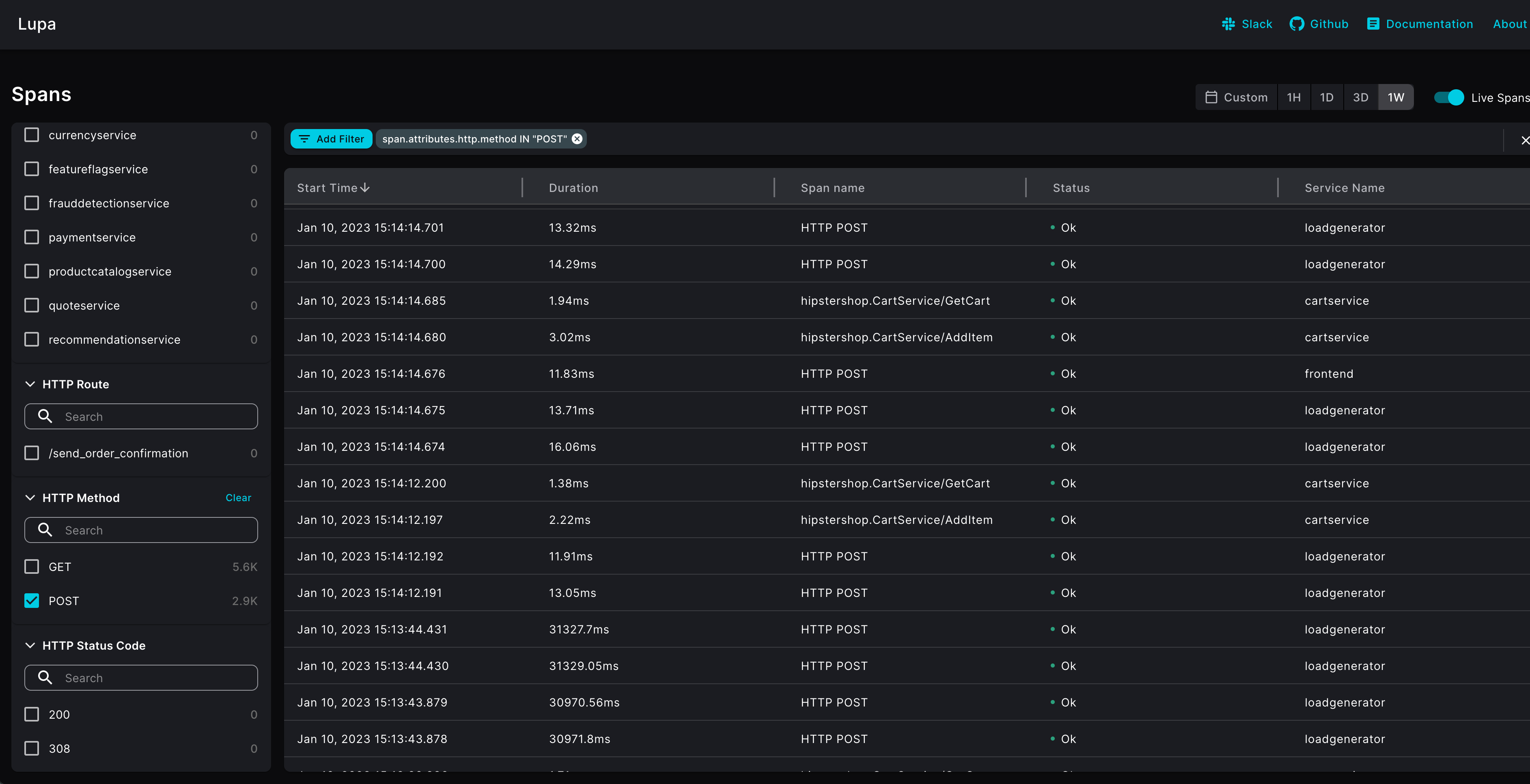 🐞 BE / Filtering by HTTP Method shows 0 results for Http Status Code · Issue #1082 · teletrace ...