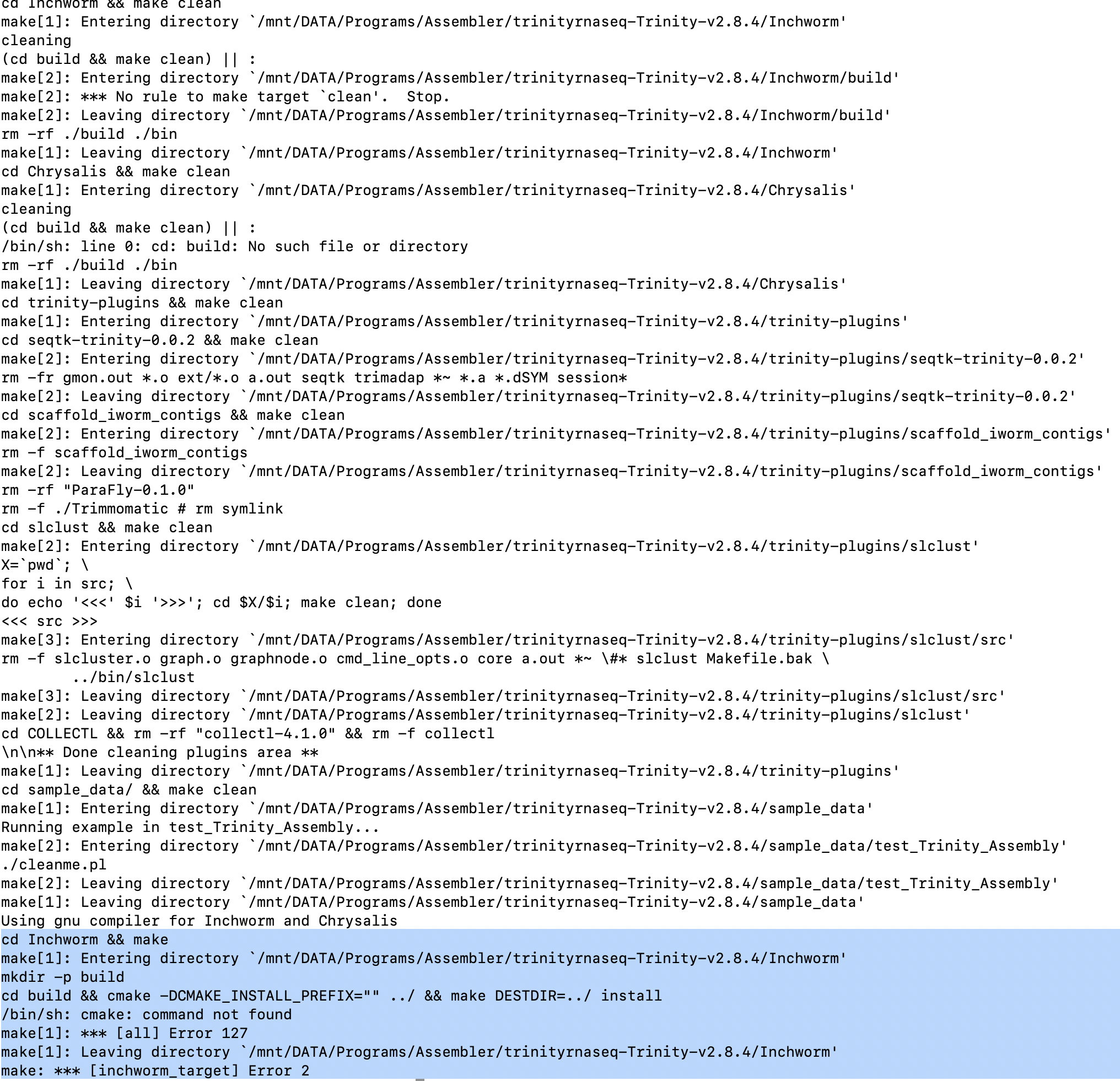 Problem in installation Trinity · Issue #603 · trinityrnaseq/trinityrnaseq · GitHub