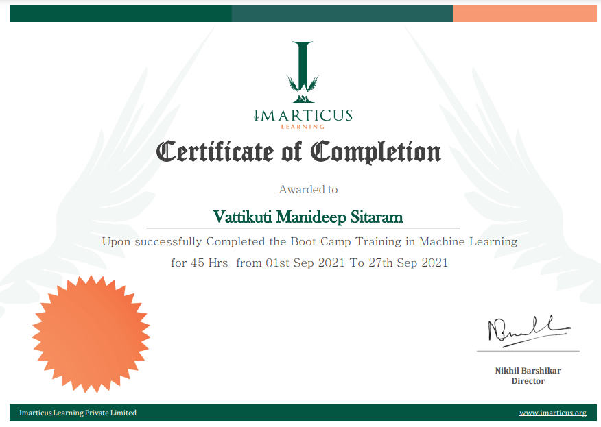 GitHub - Manideep-Kanna/Imarticus-Boot-Camp-Certificate