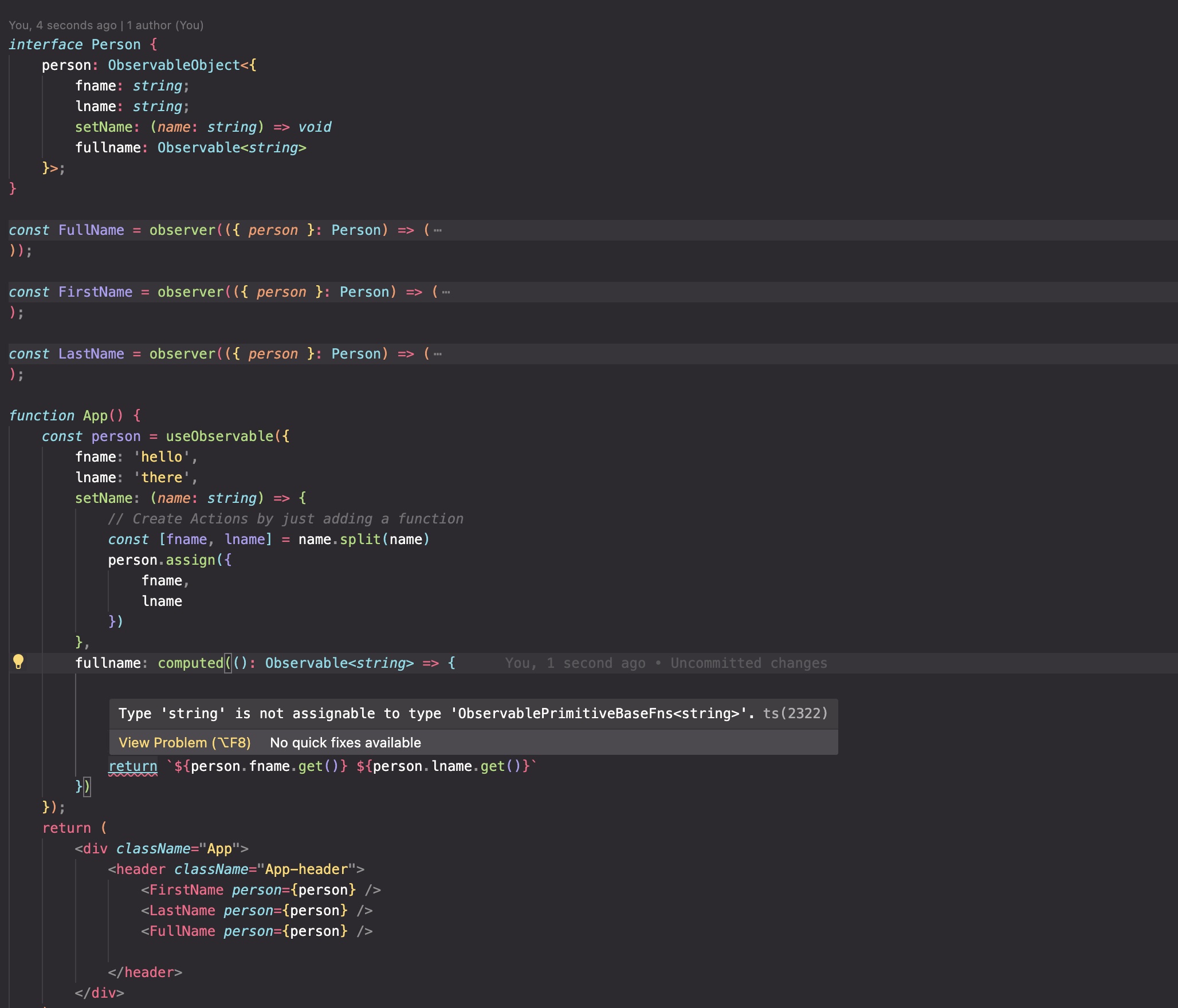 Ts Problem on computed fn · Issue #195 · LegendApp/legend-state · GitHub