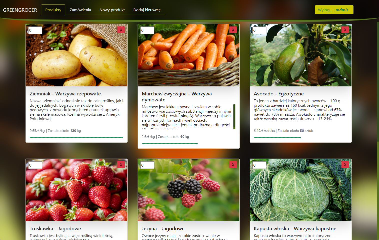 GitHub - MichalMiskiewicz/greengrocer-frontend