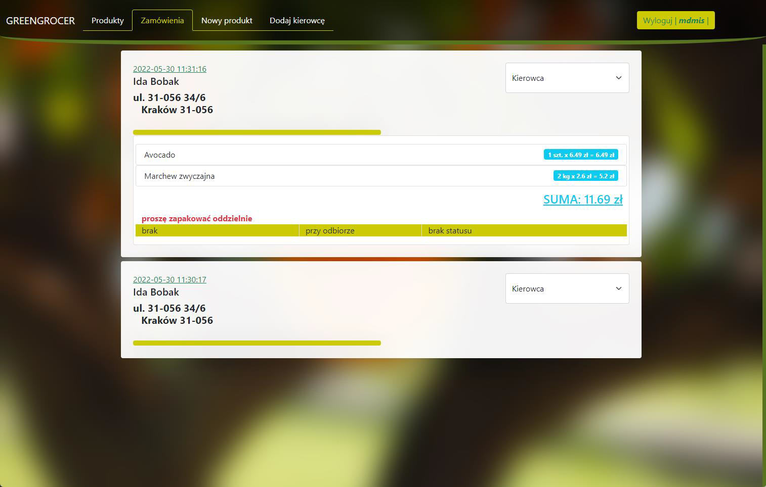 GitHub - MichalMiskiewicz/greengrocer-frontend