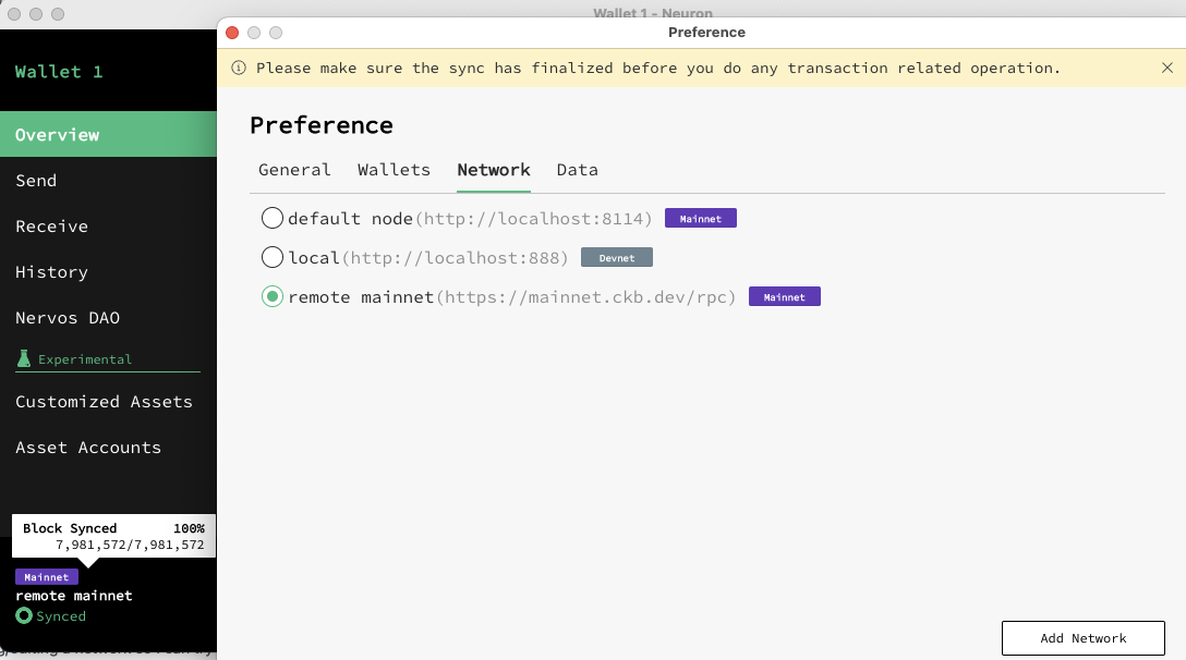 [Synchronization] How to fill RPC URL? · Issue #2480 · nervosnetwork/neuron · GitHub