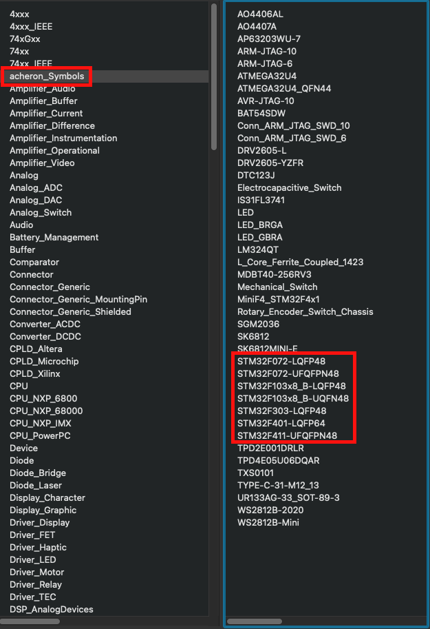 Symbol STM32F411-48 used in the joker48_template project but not found in acheron_Symbol · Issue ...