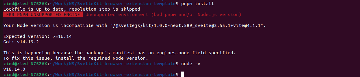Unable to get it running: Issues with peer dependencies found · Issue #3 · Matyanson/SvelteKit ...