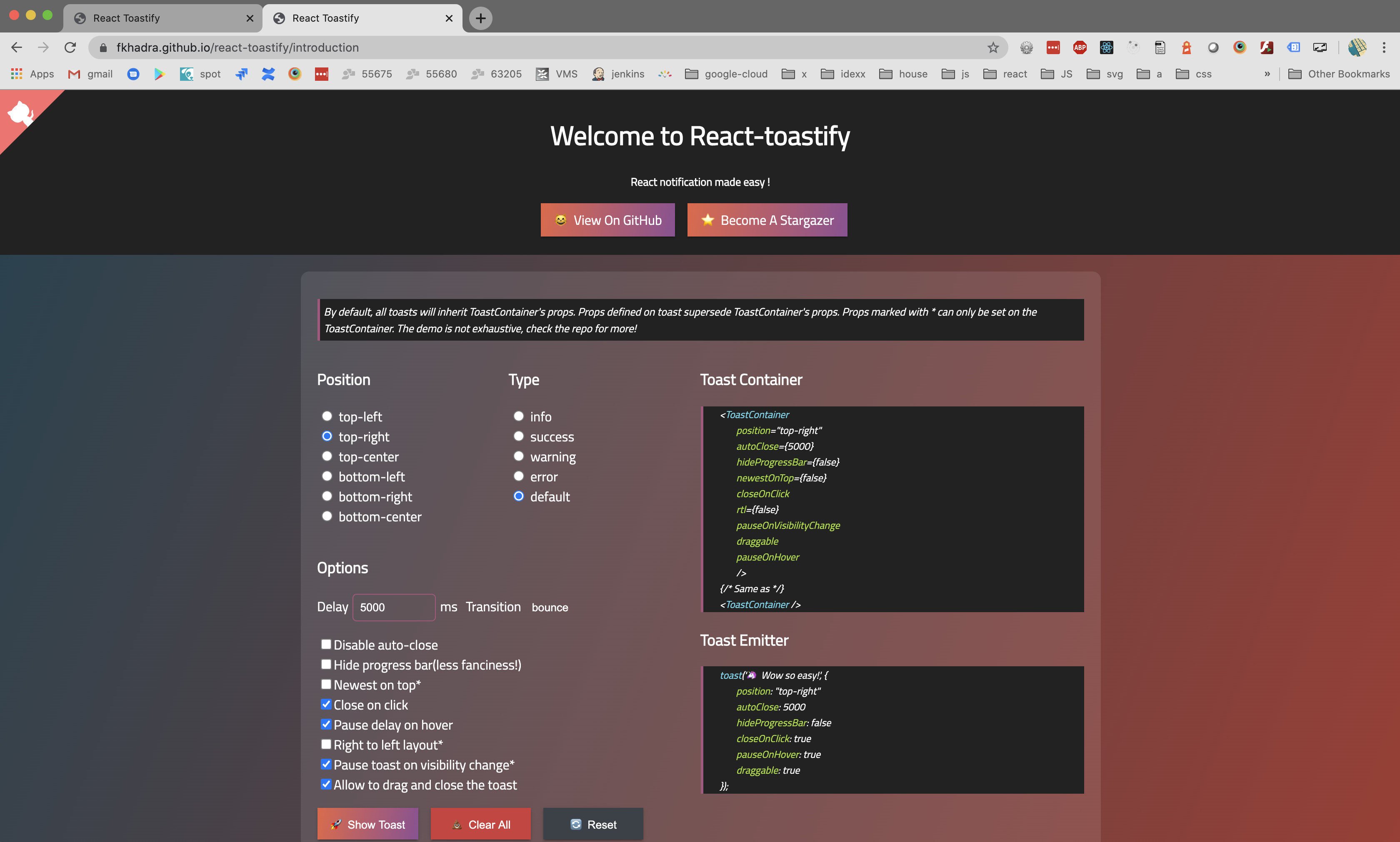 Documentation? · Issue #489 · fkhadra/react-toastify · GitHub