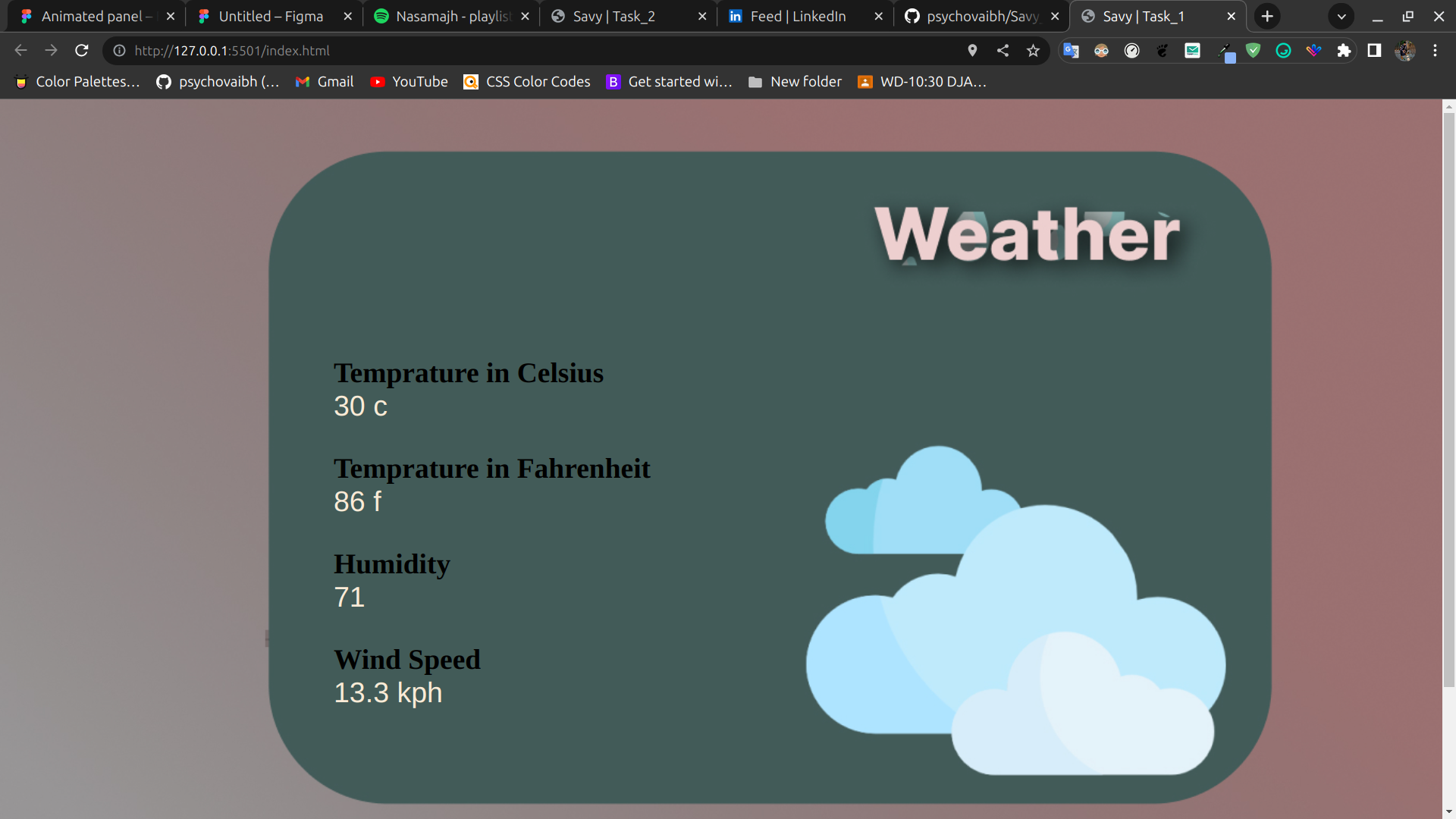 GitHub - psychovaibh/Savy_Task_1_Weather: Savy_Task_1_Weather web page using weather Api getting ...