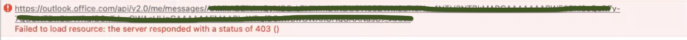 Outlook add-in REST API : Getting 404 and 403 while fetching message content · Issue #3236 ...