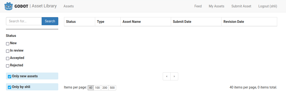Pending asset not showing up in "View my pending" section · Issue #306 · godotengine/godot-asset ...