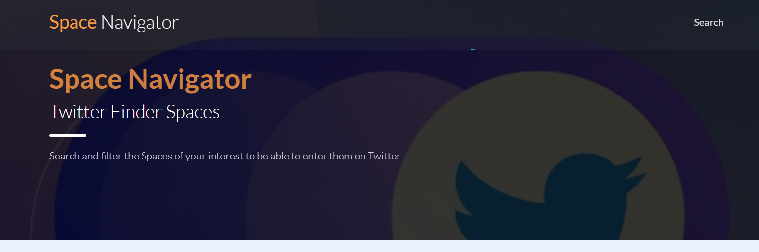 GitHub - nescampos/TwitterSpaceNavigator: Twitter Space Finder WebApp