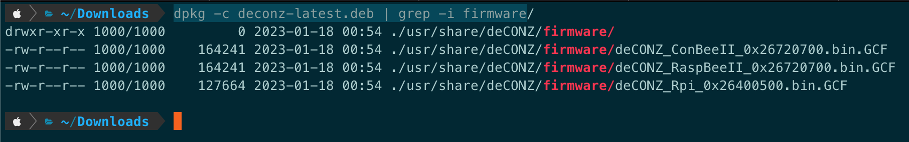 Please update firmware in deCONZ package (specifically raspbian deconz ...